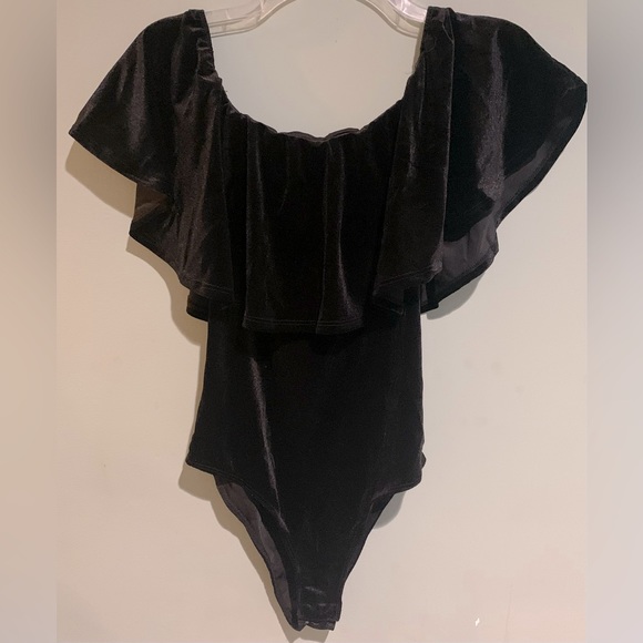Hummingbird | Tops | Hummingbird Black Velvet Bodysuit | Poshmark